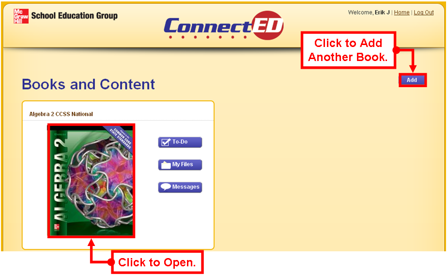 Student Center Home Page