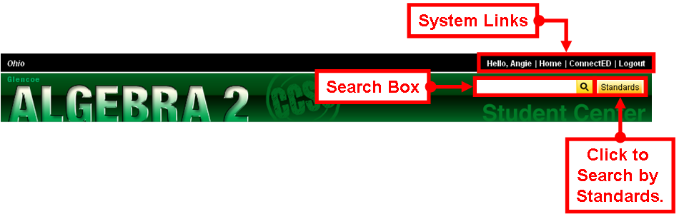 Student Center Home Page